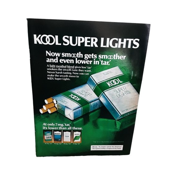 Kool | Wall Decor | Kool Super Lights Cigarettes Vintage 98 Magazine ...